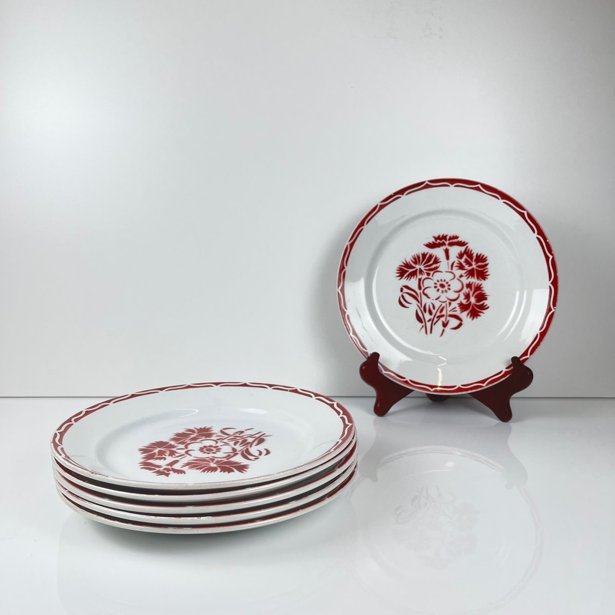 Annecy Dinner Plates from KG Lunéville, 1920s, Set of 6 for sale at Pamono