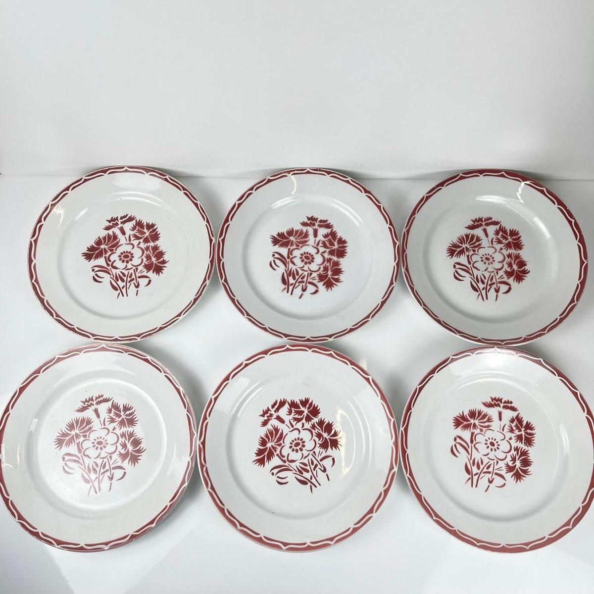 Annecy Dinner Plates from KG Lunéville, 1920s, Set of 6 for sale at Pamono
