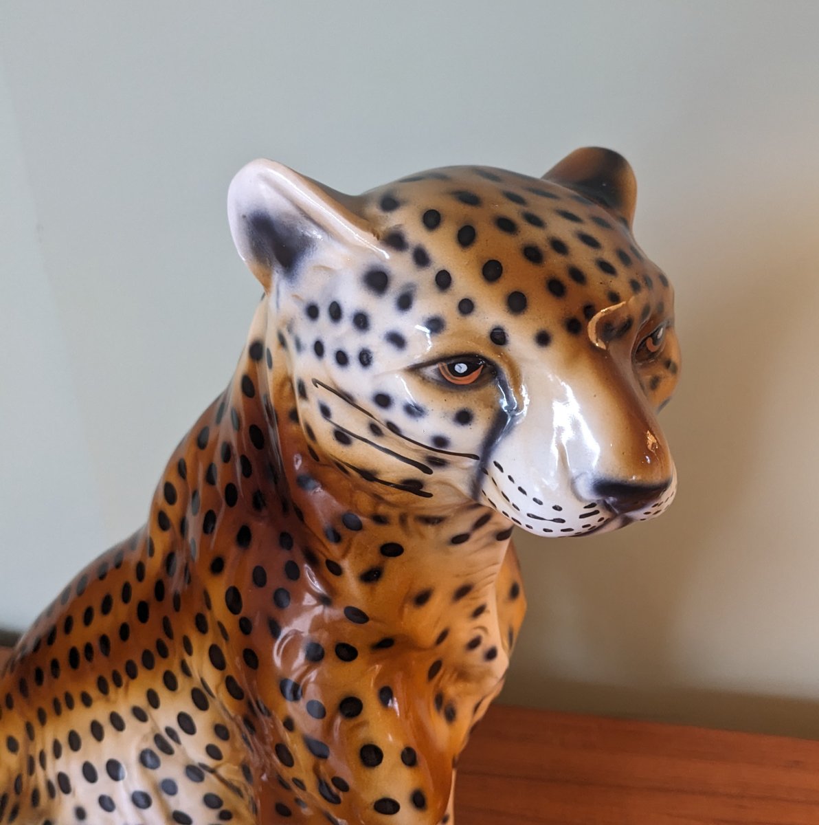 Large Ceramic Cheetah Sculpture, 1960s for sale at Pamono