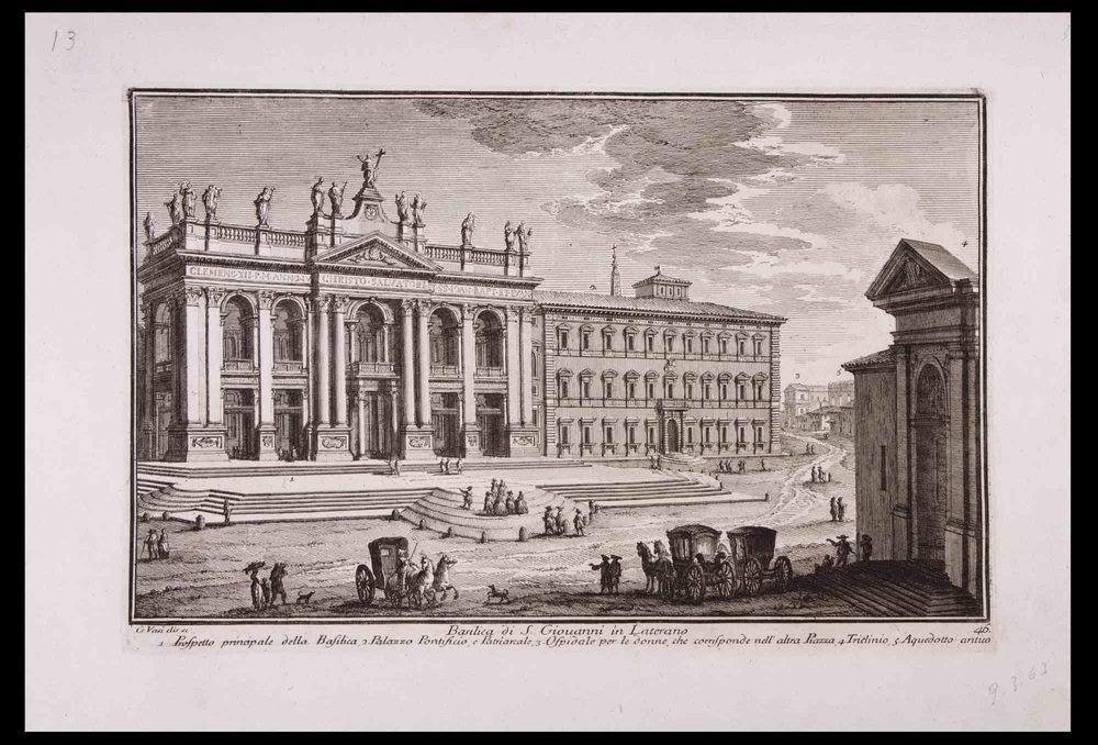 After Giacomo Van Lint, View of Rome, San Giovanni in Laterano, 1770 ...