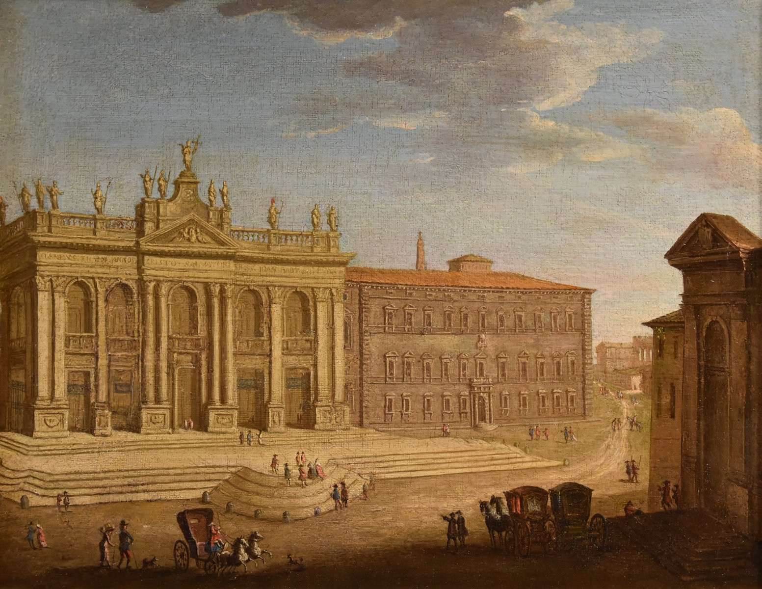 After Giacomo Van Lint, View of Rome, San Giovanni in Laterano, 1770 ...