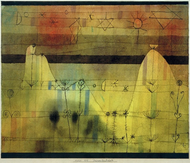 Paul Klee, Dune Landscape, Tirage pigmentaire d’archives, Encadré en ...