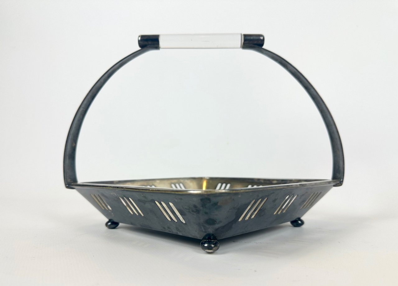 Scodella Art Deco placcata in argento di Carl Deffner Esslingen, anni ...