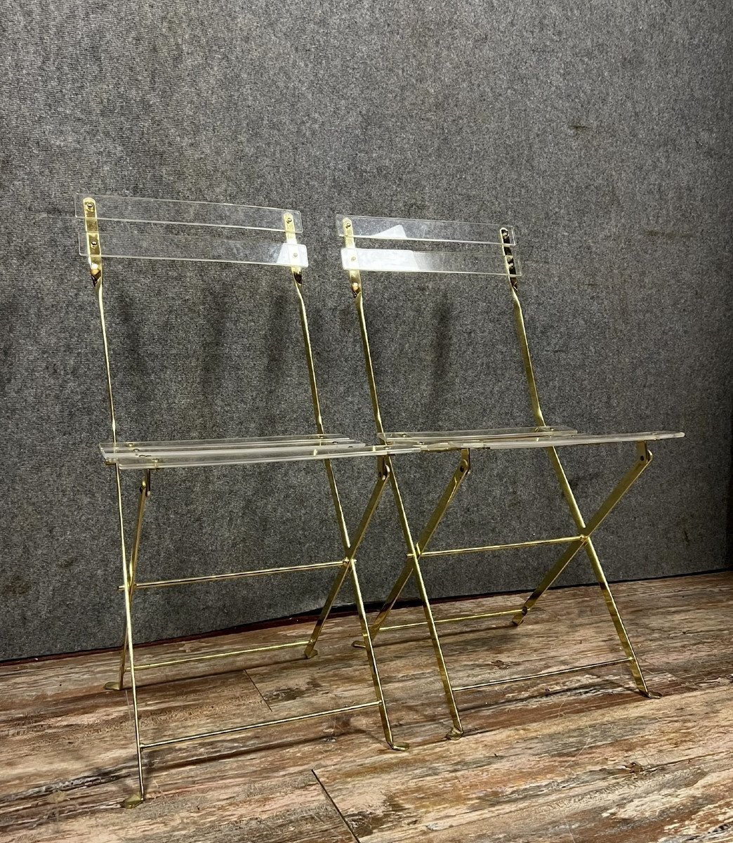 Vintage Folding Chairs by Yonel Lebovici and Bernard Berthet for Marais ...
