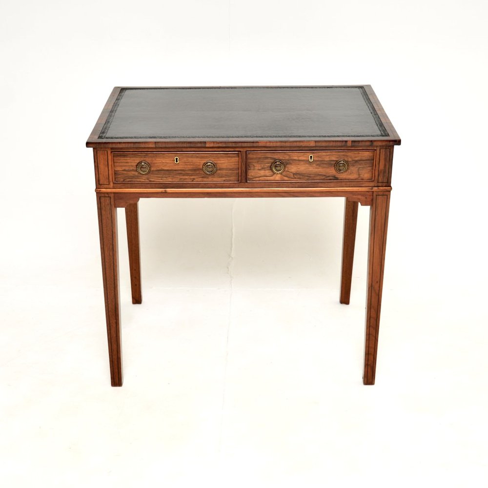 Antique Georgian Inlaid Writing Table, 1800s for sale at Pamono