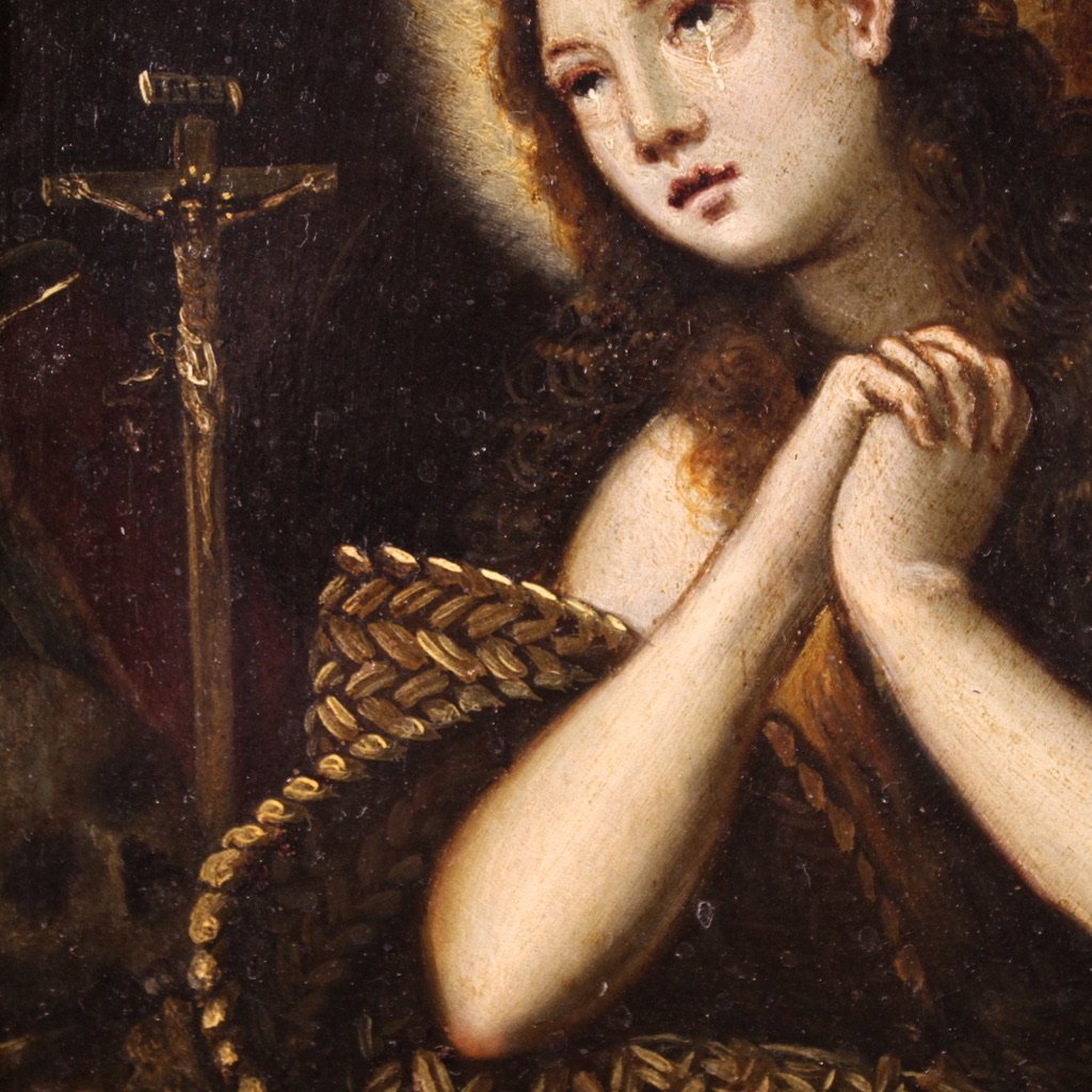 Venetian School Artist, Penitent Magdalene, 1640, Oil on Copper for ...