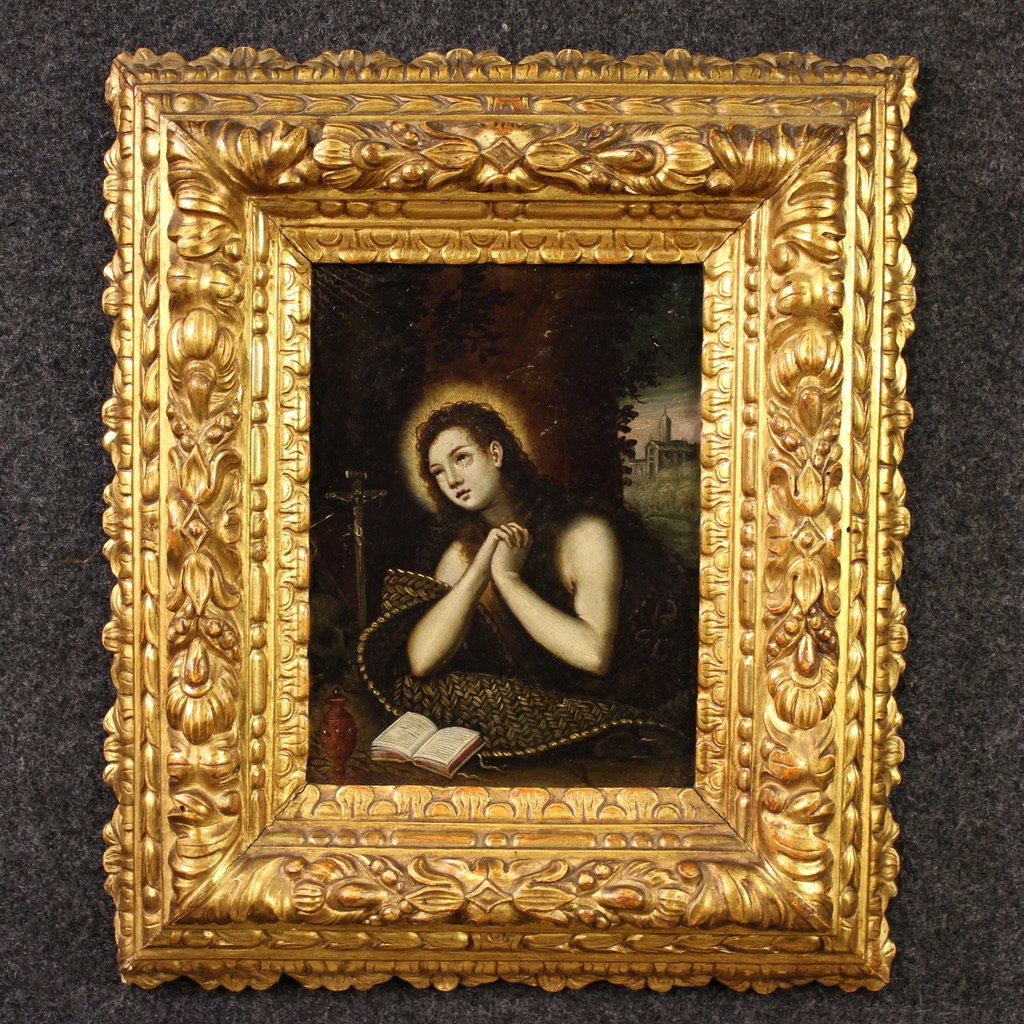 Venetian School Artist, Penitent Magdalene, 1640, Oil on Copper for ...