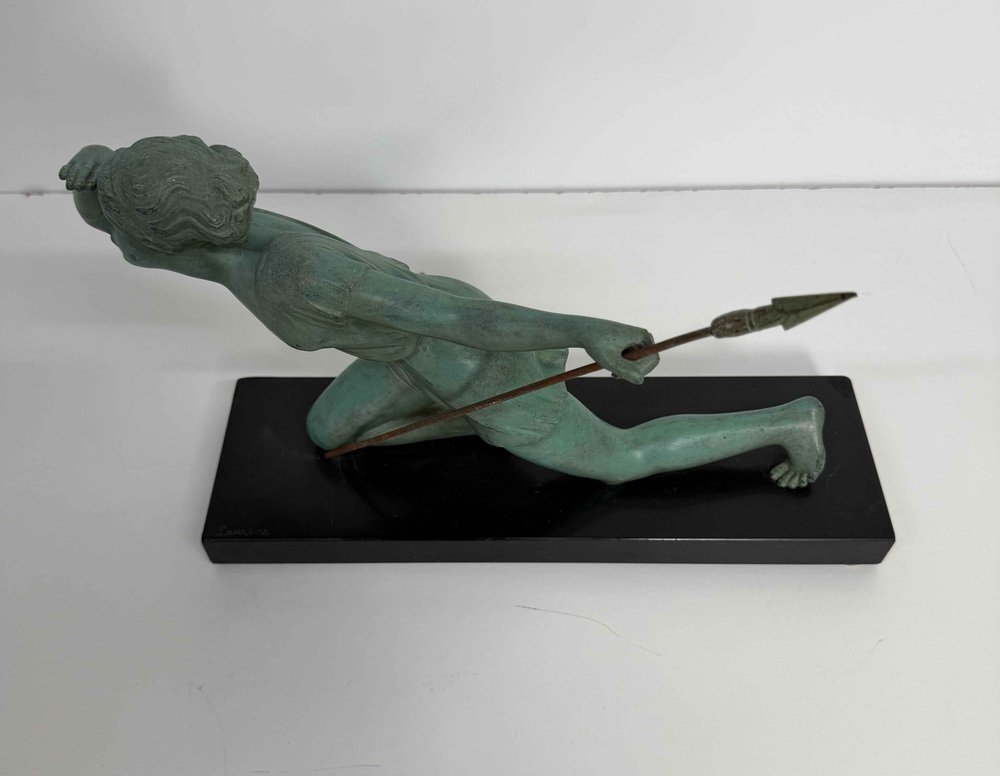 Laurens, Französische Art Deco Skulptur von Diana der Jägerin, 1930er ...