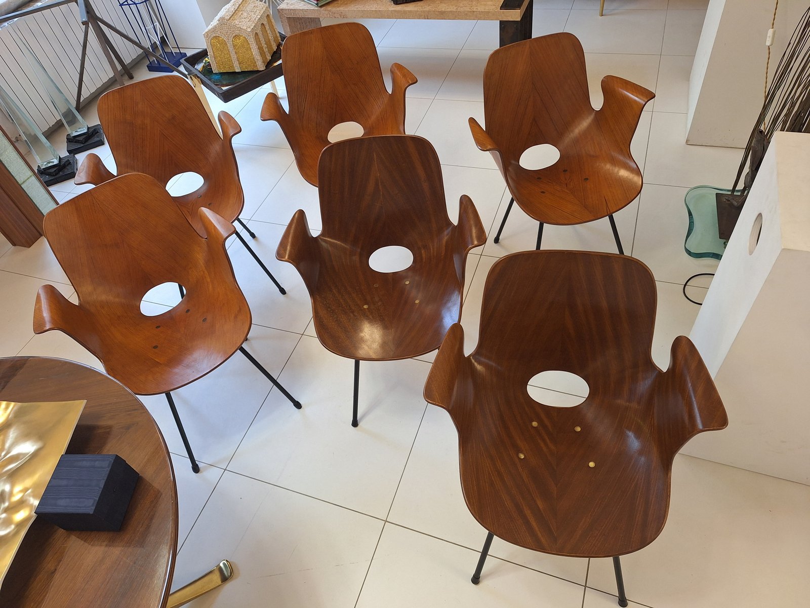 Model Medea 102 Chairs by Vittorio Nobili for Medea, 1950s, Set of 6 ...