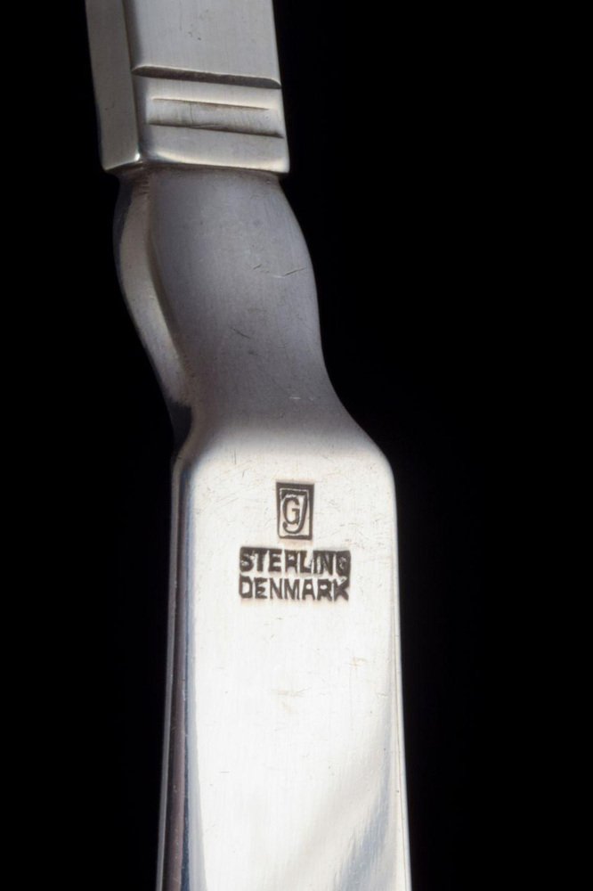 Fish Cutlery from Georg Jensen, 1930s, Set of 8 for sale at Pamono