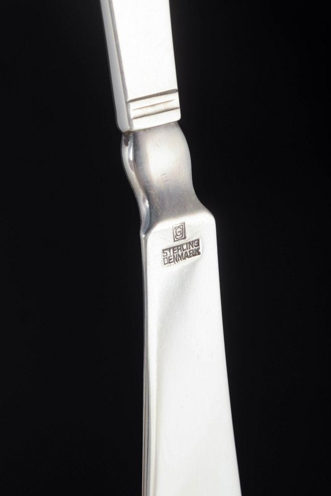 Fish Cutlery in Sterling Silver from Georg Jensen, 1930s, Set of 8 for ...