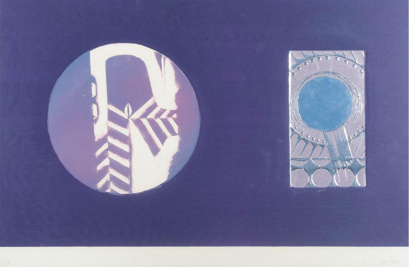Gino Scarpa, Color Lithograph with Silver Leaf, 1970s, Paper for sale ...