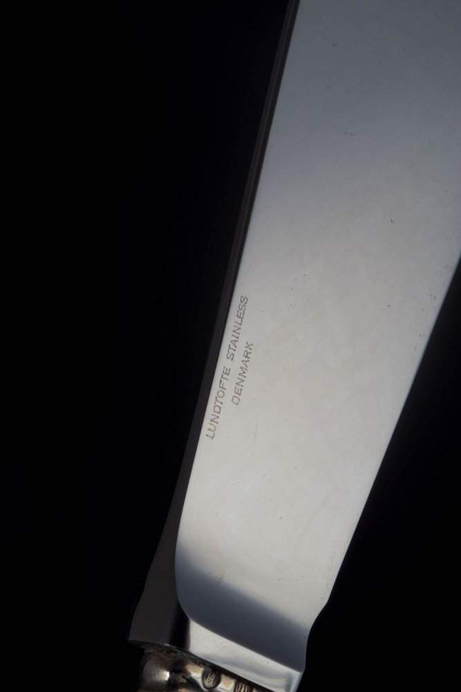 Vintage Cake Knife in Sterling Silver and Stainless Steel from Georg ...