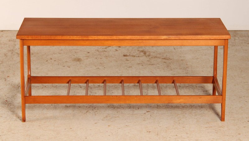 Mid-Century Modern Teak Coffee Table with Magazine Rack, 1960s for sale ...