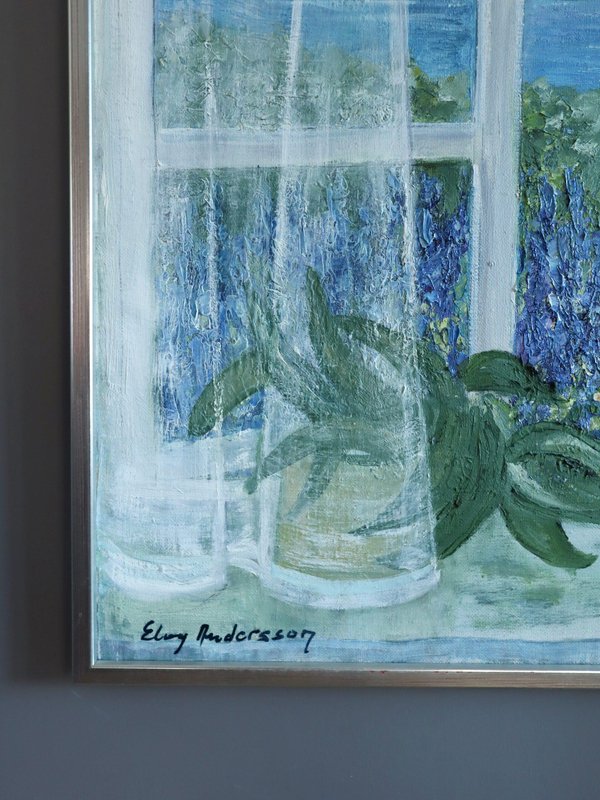 The Open Window, Oil Painting, Framed for sale at Pamono