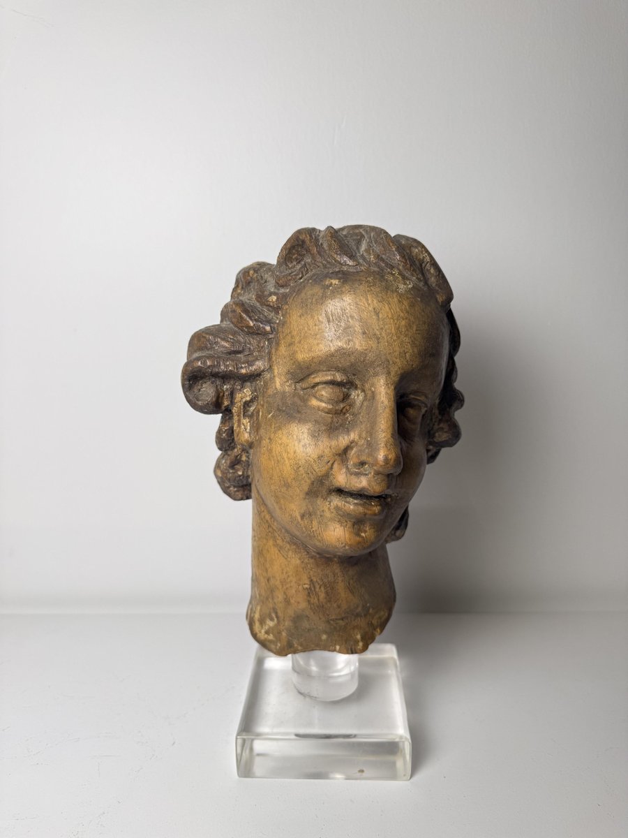 Genovese Artist, Sculpture Depicting the Head of an Angel, 17th Century ...