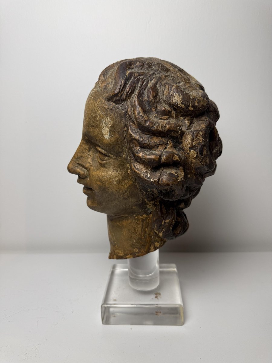 Genovese Artist, Sculpture Depicting the Head of an Angel, 17th Century ...