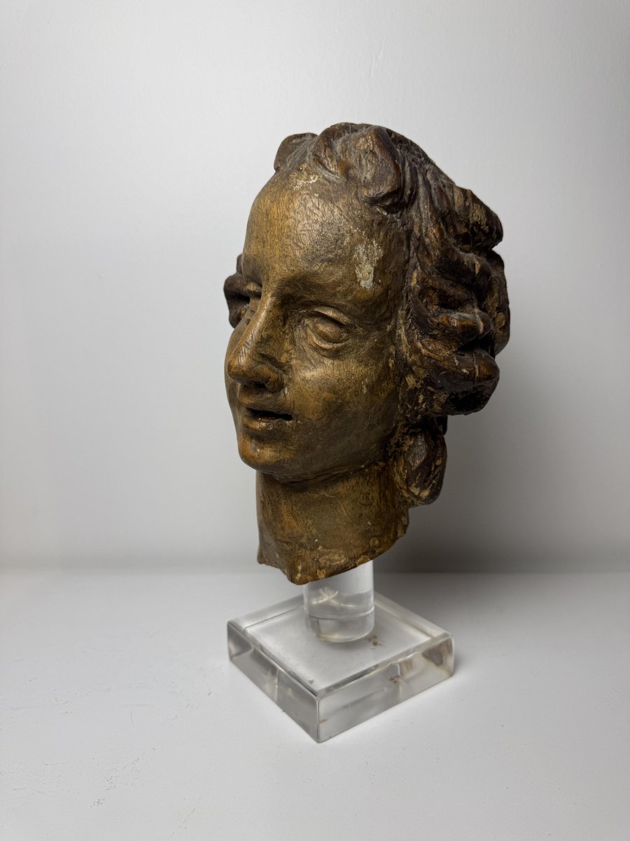 Genovese Artist, Sculpture Depicting the Head of an Angel, 17th Century ...