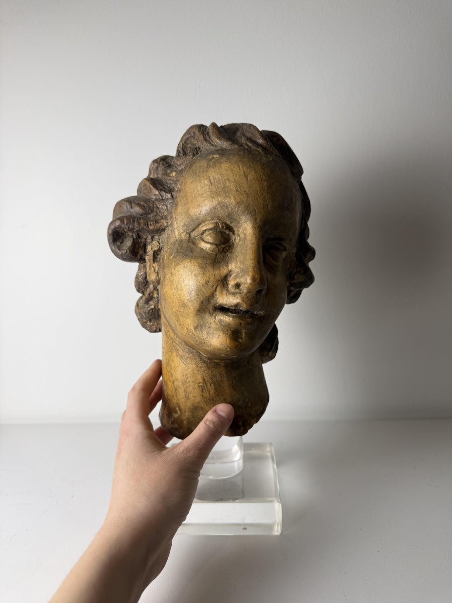 Genovese Artist, Sculpture Depicting the Head of an Angel, 17th Century ...