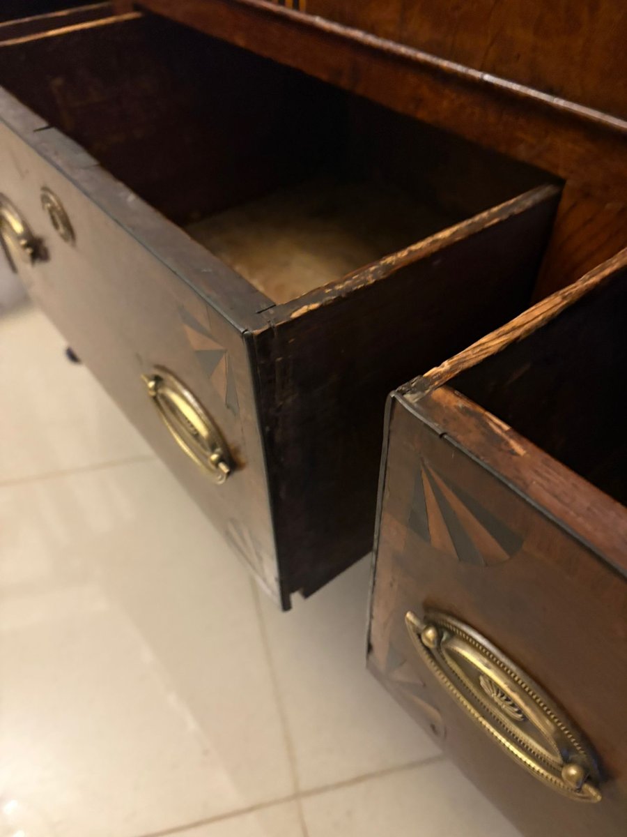 Coiffeuse George III Antique en Chêne et Acajou, 1780 en vente sur Pamono