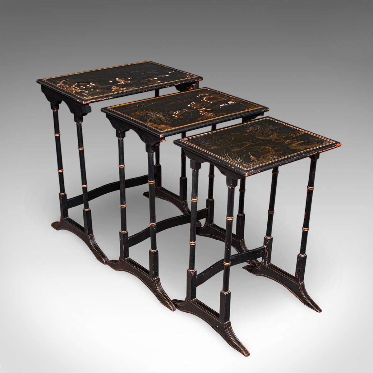 Antique English Nesting Table from Waring & Gillow, 1910, Set of 3 for ...