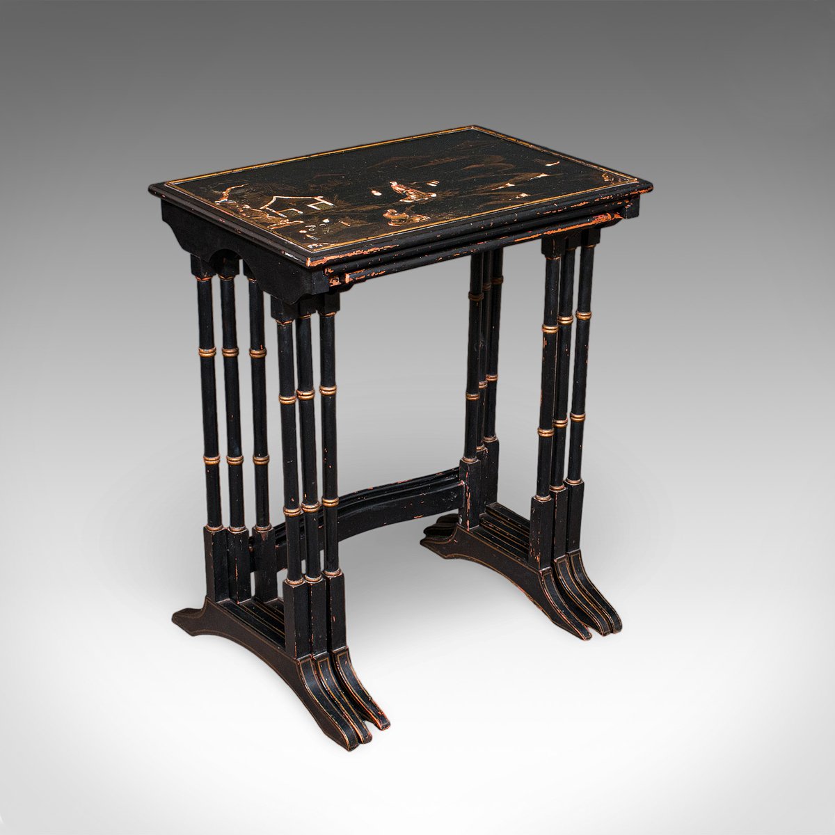 Antique English Nesting Table from Waring & Gillow, 1910, Set of 3 for ...