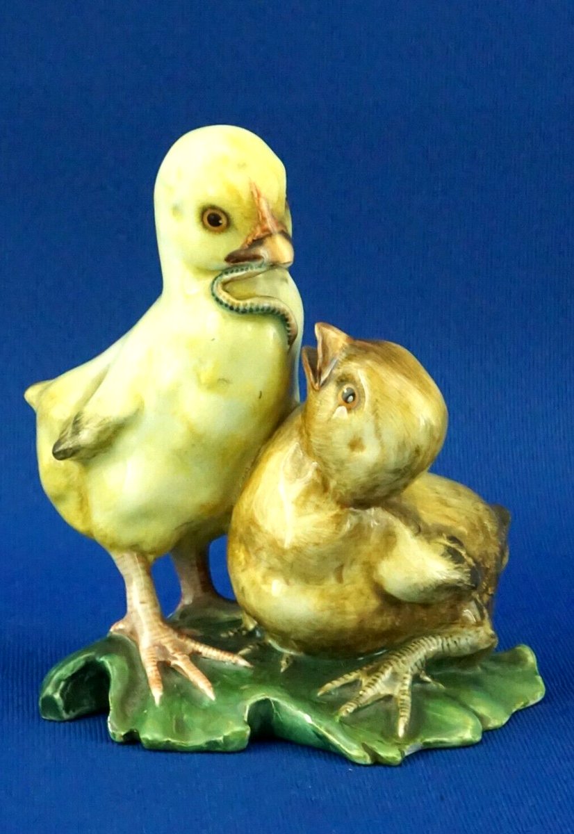 20th Century Ceramic Sculpture Pair of Chicks from Fontanini, Italy ...