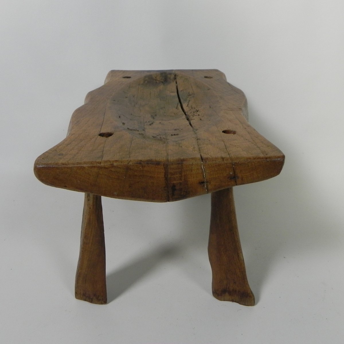 Vintage Oak Tree Trunk Stool, 1960s for sale at Pamono
