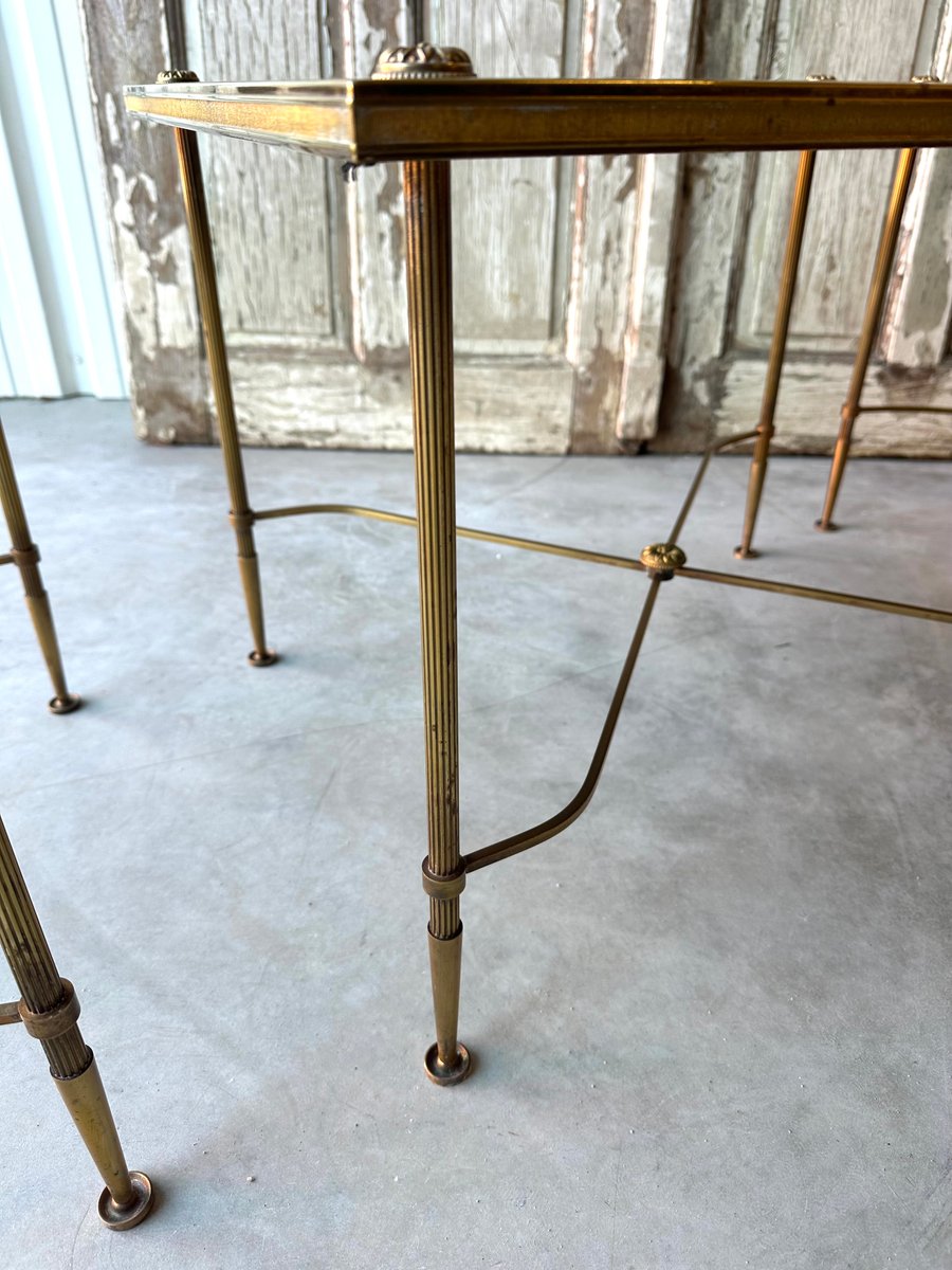 Table Basse Tripartite attribuée à la Maison Baguès, 1970s en vente sur ...