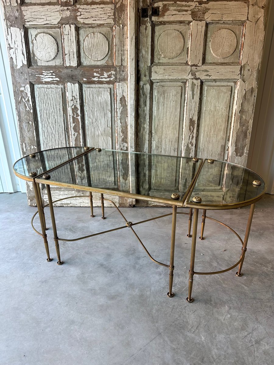 Table Basse Tripartite attribuée à la Maison Baguès, 1970s en vente sur ...