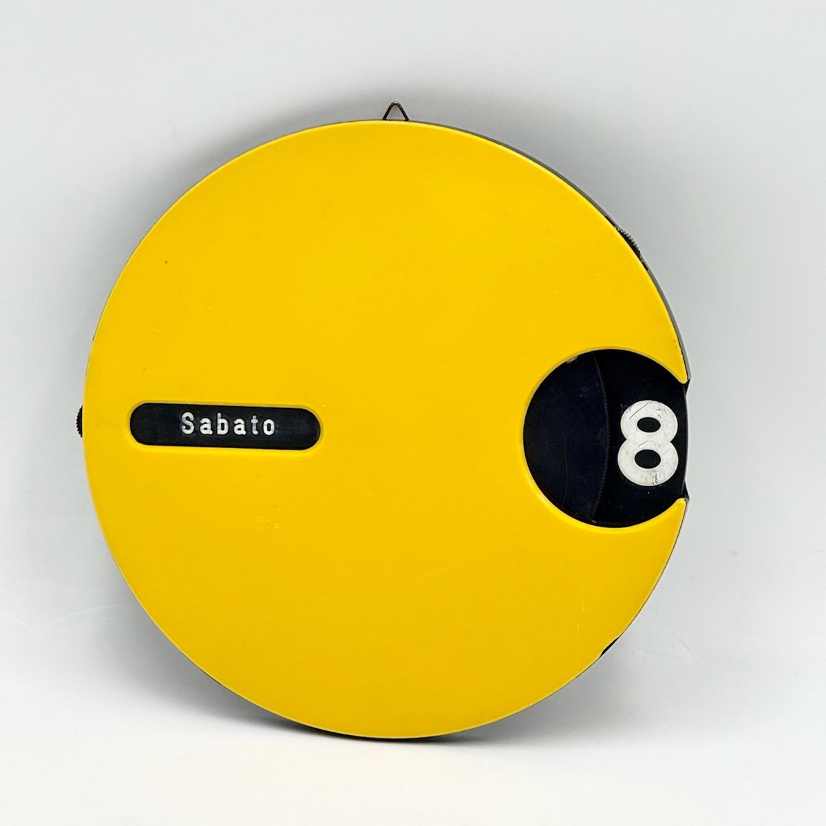 Italian Perpetual Wall Calendar in Yellow Plastic, 1970s for sale at Pamono
