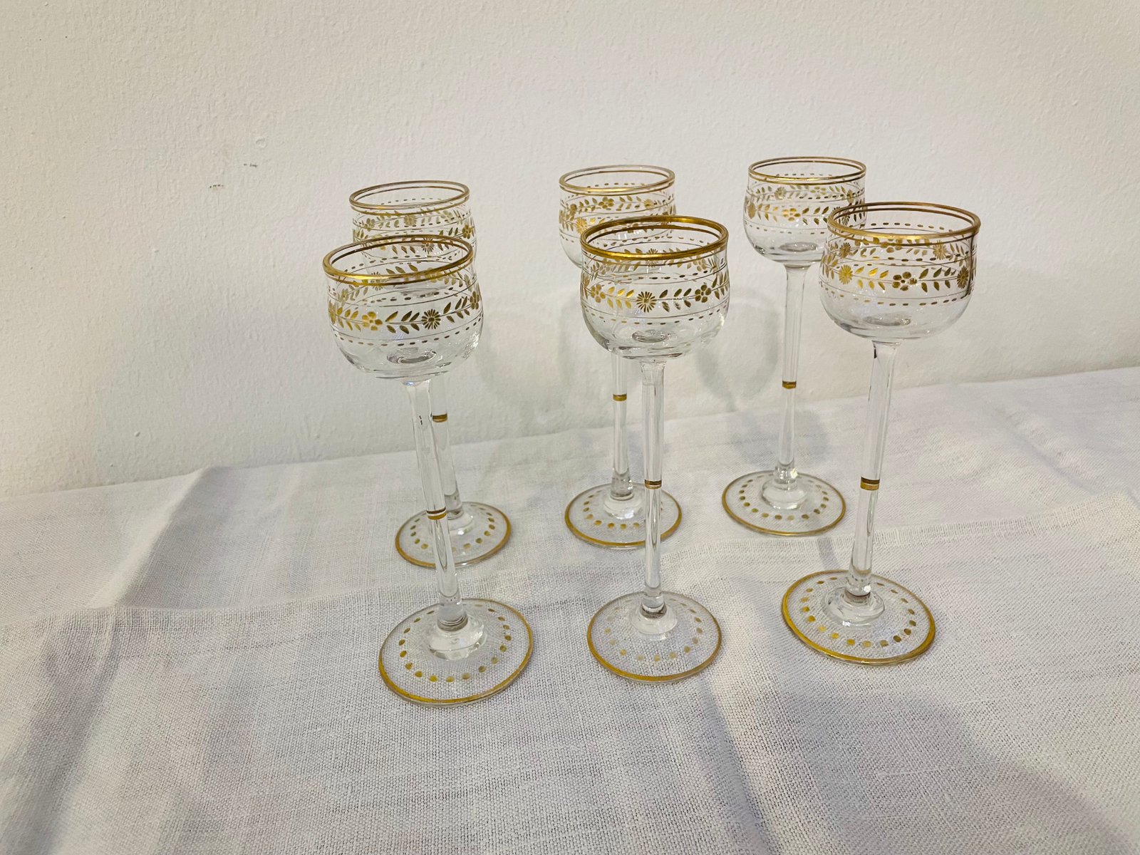 Antique Art Nouveau Liqueur Glasses from Theresienthal, 1900s, Set of 6 ...