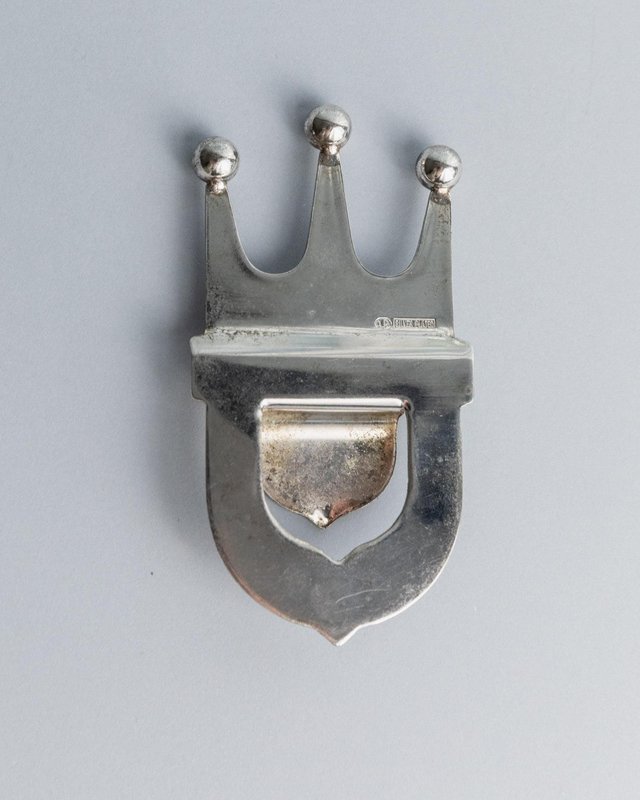 Vintage Silver-Plated Crown Bottle Opener, Italy, 1980s for sale at Pamono
