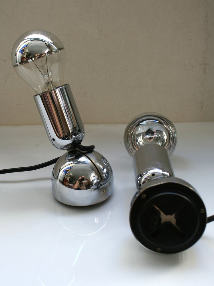 Lampes de Bureau Pollux Mid-Century de Ingo Maurer, 1973, Set de 2 en ...