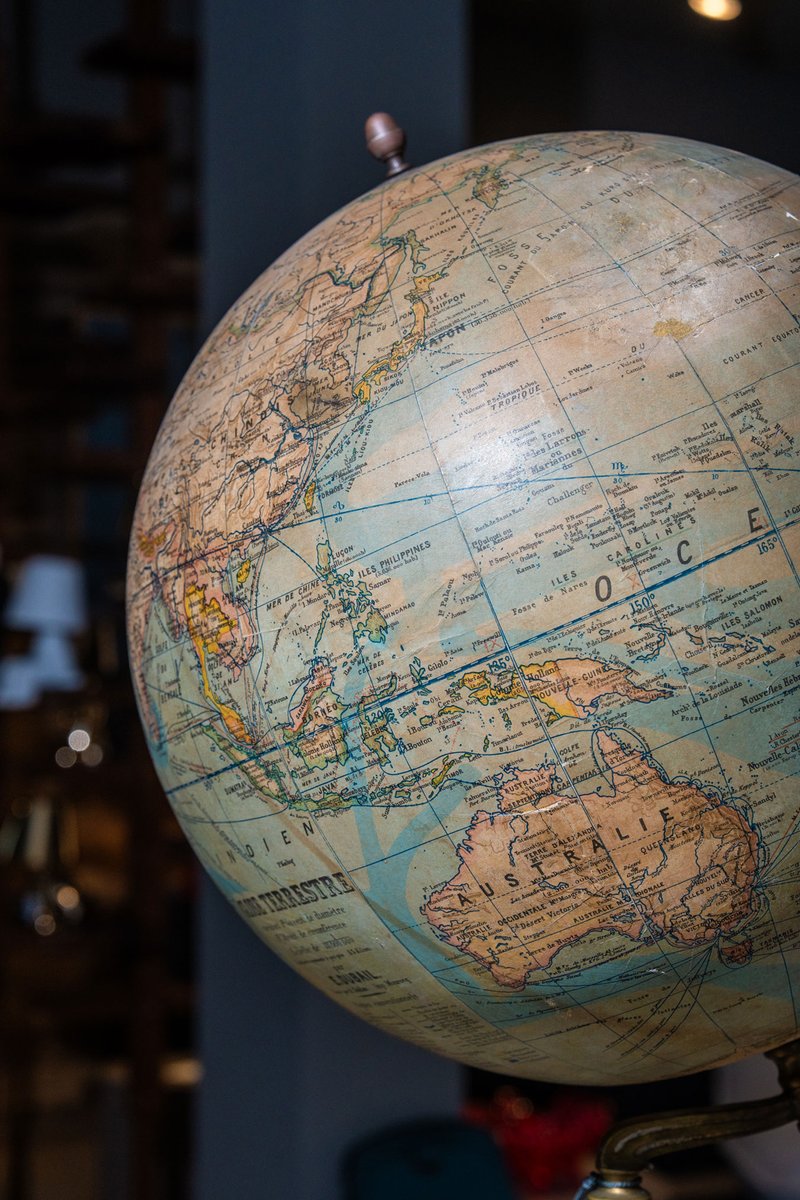 World Map Globe from E. Dubail, 1890s for sale at Pamono
