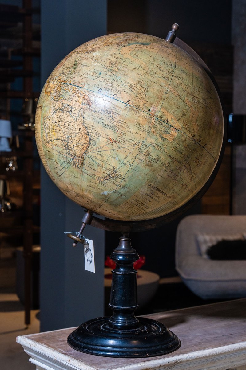 World Map Globe from E. Dubail, 1890s for sale at Pamono