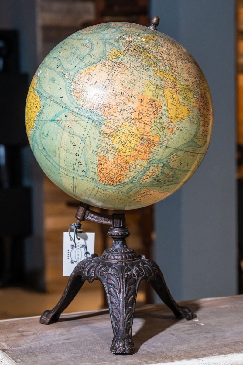 World Map Globe from J. Forest, 1890s for sale at Pamono
