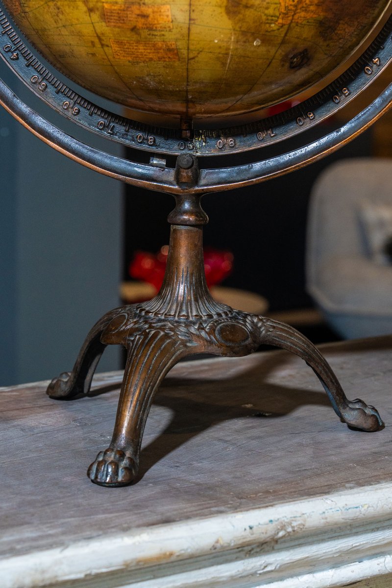 World Map Globe from Weber Costello, 1920s for sale at Pamono