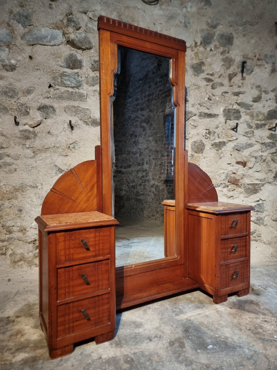 Art Deco Mahogany Dressing Table, France, 1920s for sale at Pamono