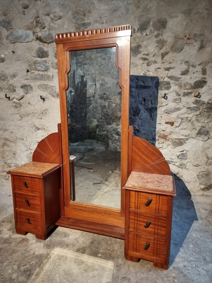 Art Deco Mahogany Dressing Table, France, 1920s for sale at Pamono