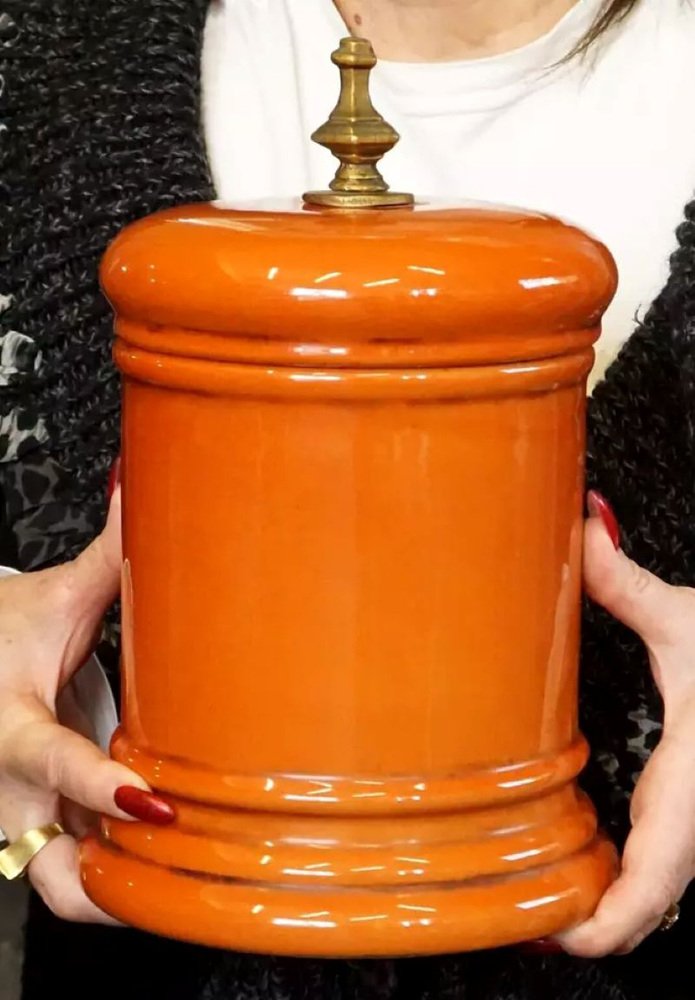 Vase Potiche Art Déco en Céramique par Ugo Zaccagnini, Italie, 1930s en ...