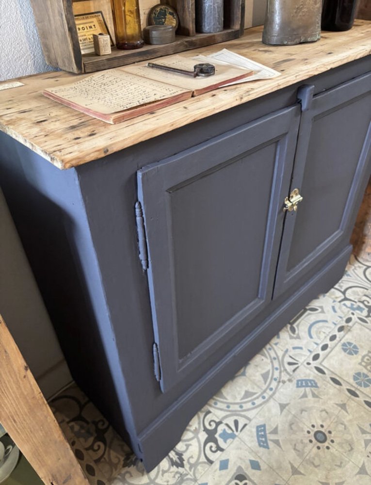 Vintage Savoyard Buffet in Midnight Blue, 1930s for sale at Pamono