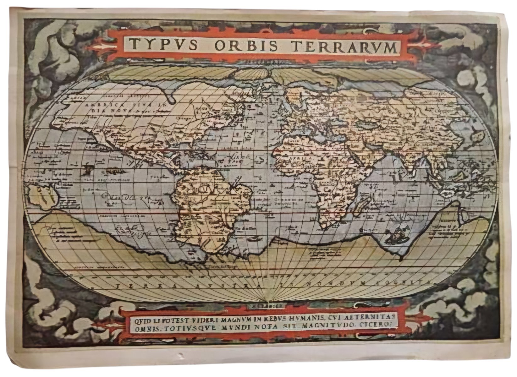 Hand-Colored Copperplate Nova Totius Terrarum Orbis Tabula World Map by ...