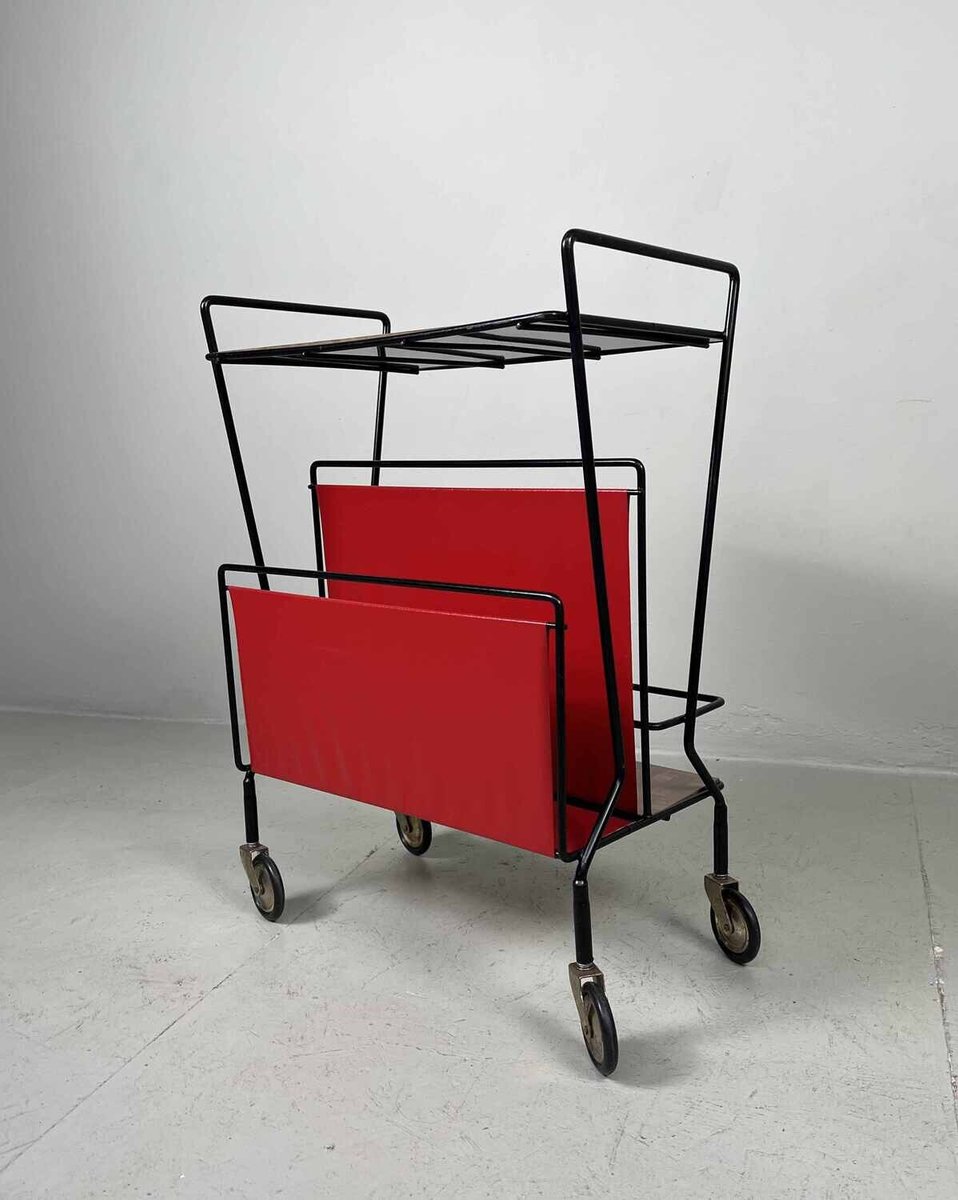 Mid-Century Modern Magazine Bar Trolley, 1960s for sale at Pamono
