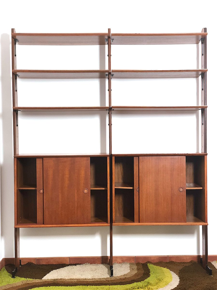 Bibliothèque Vintage Double Face avec 2 Baies, Italie, 1960s en vente ...