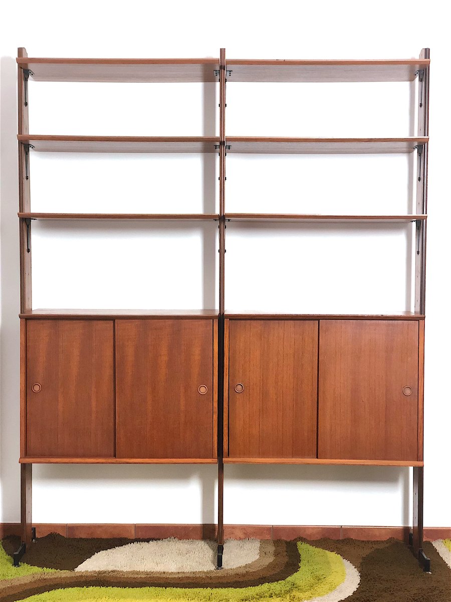 Bibliothèque Vintage Double Face avec 2 Baies, Italie, 1960s en vente ...