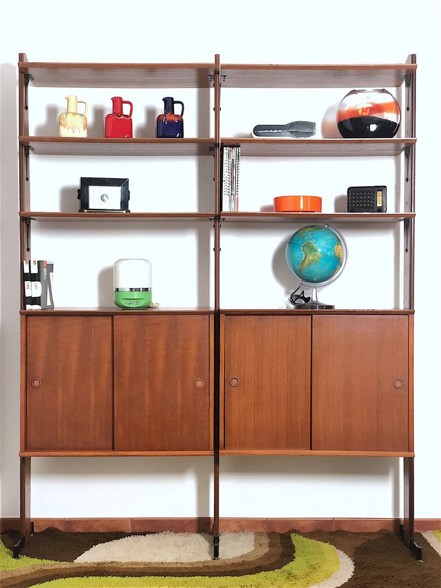 Bibliothèque Vintage Double Face avec 2 Baies, Italie, 1960s en vente ...