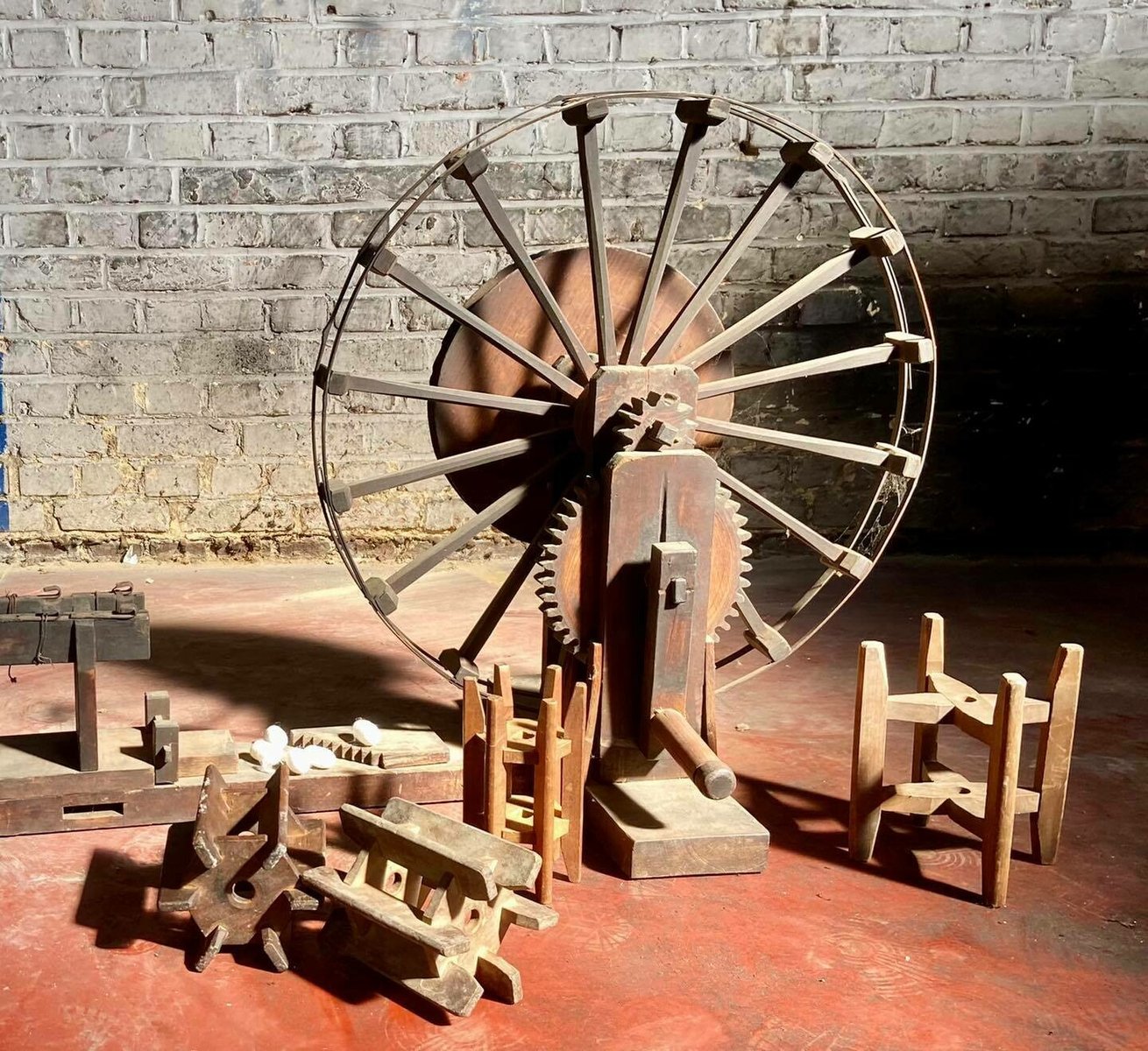 Antique Japanese Spinning Wheel, 1890s for sale at Pamono
