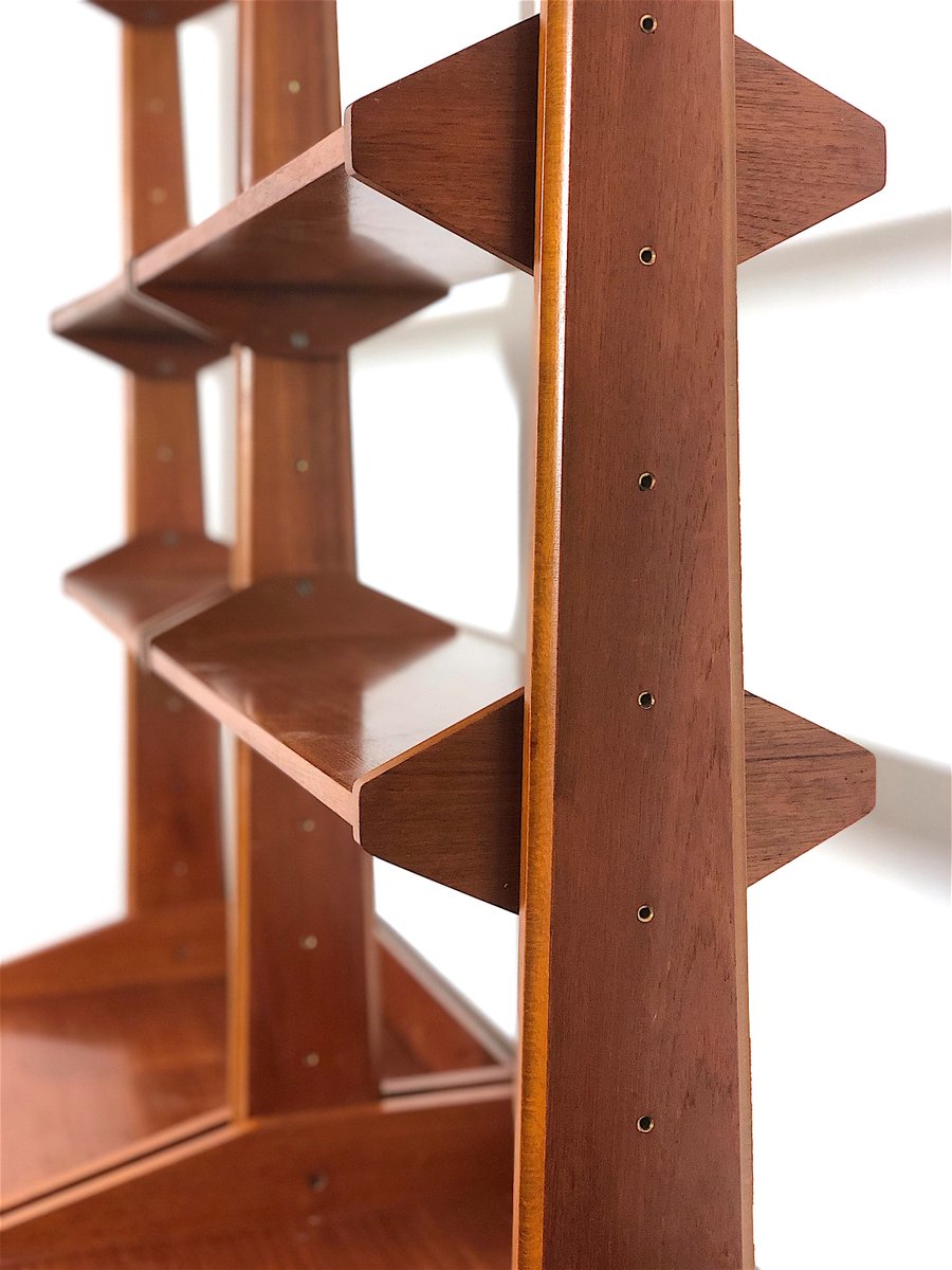 Bibliothèque Double-face avec 2 Baies, Italie, 1960s en vente sur Pamono