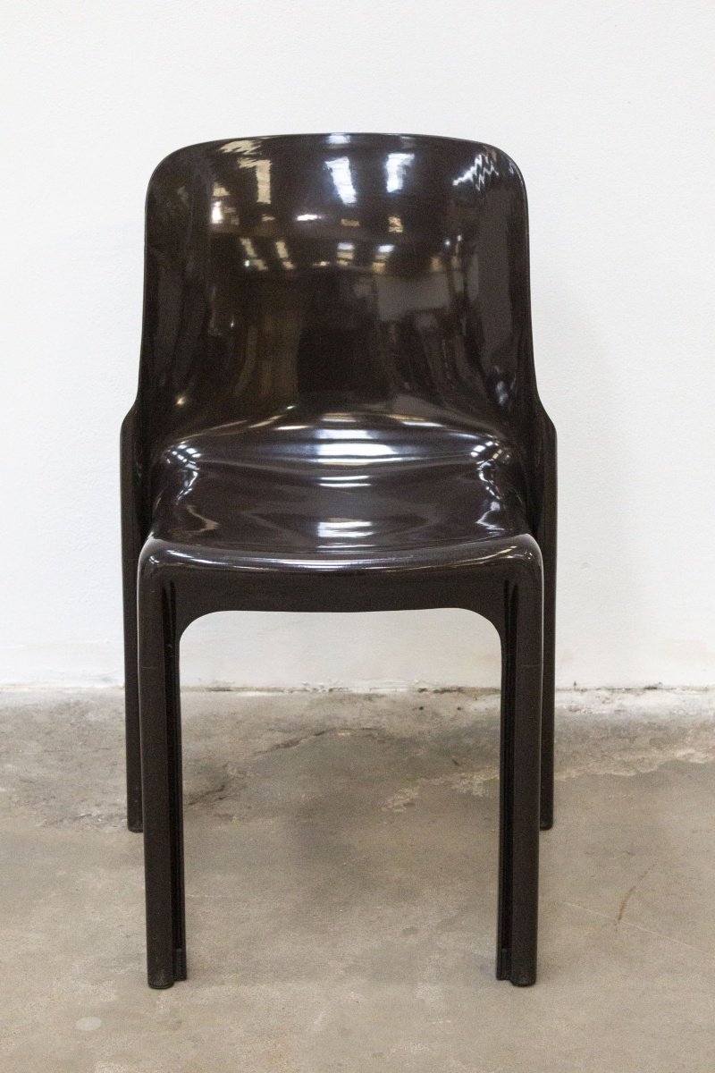 Selene Chair by Vico Magistretti, 1960s for sale at Pamono
